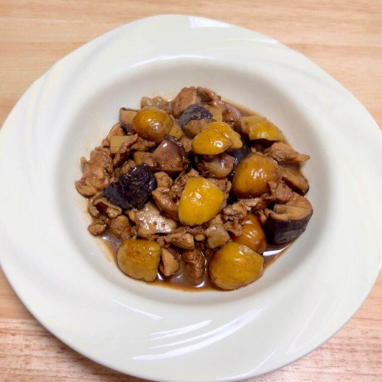 Braised Chicken with Chestnuts - My Chinese Home Kitchen