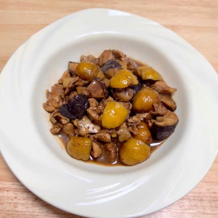 Braised Chicken with Chestnuts - My Chinese Home Kitchen